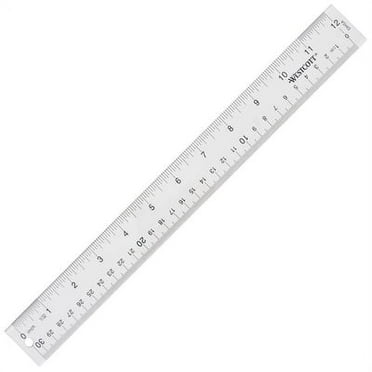 Walmart 18" Clear Flexible Acrylic Ruler, Standard/Metric, Inches/mm ...