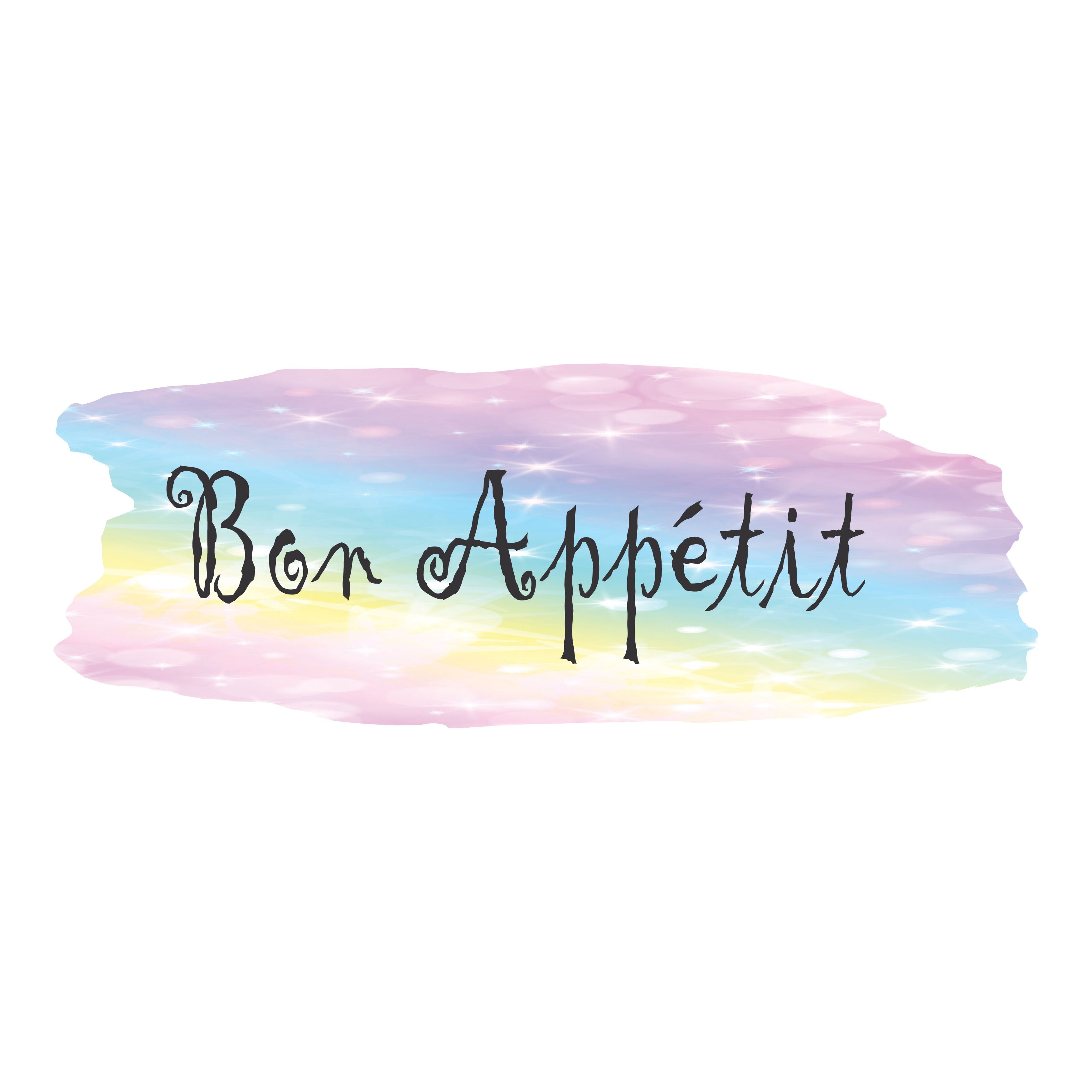 Sign Wall Decals for Family Kitchen - Bon Appetit Lettering on ...