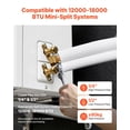 50ft Mini Split AC Line Set 1/4 Inch and 1/2 Inch OD Copper Tubing with ...