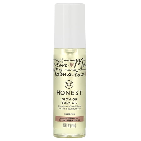 The Honest Company, Glow On Body Oil, Unscented, 4.2 fl oz (124 ml ...