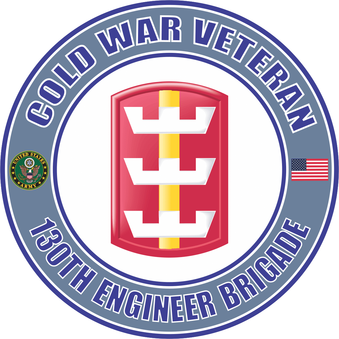 3.8 Inch U.S. Army Cold War 130th Engineer Brigade Veteran Decal ...