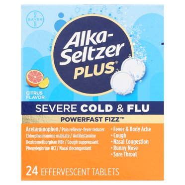 Alka-Seltzer Plus Cold Formula Orange Zest Effervescent Tablets, 20 Ct ...
