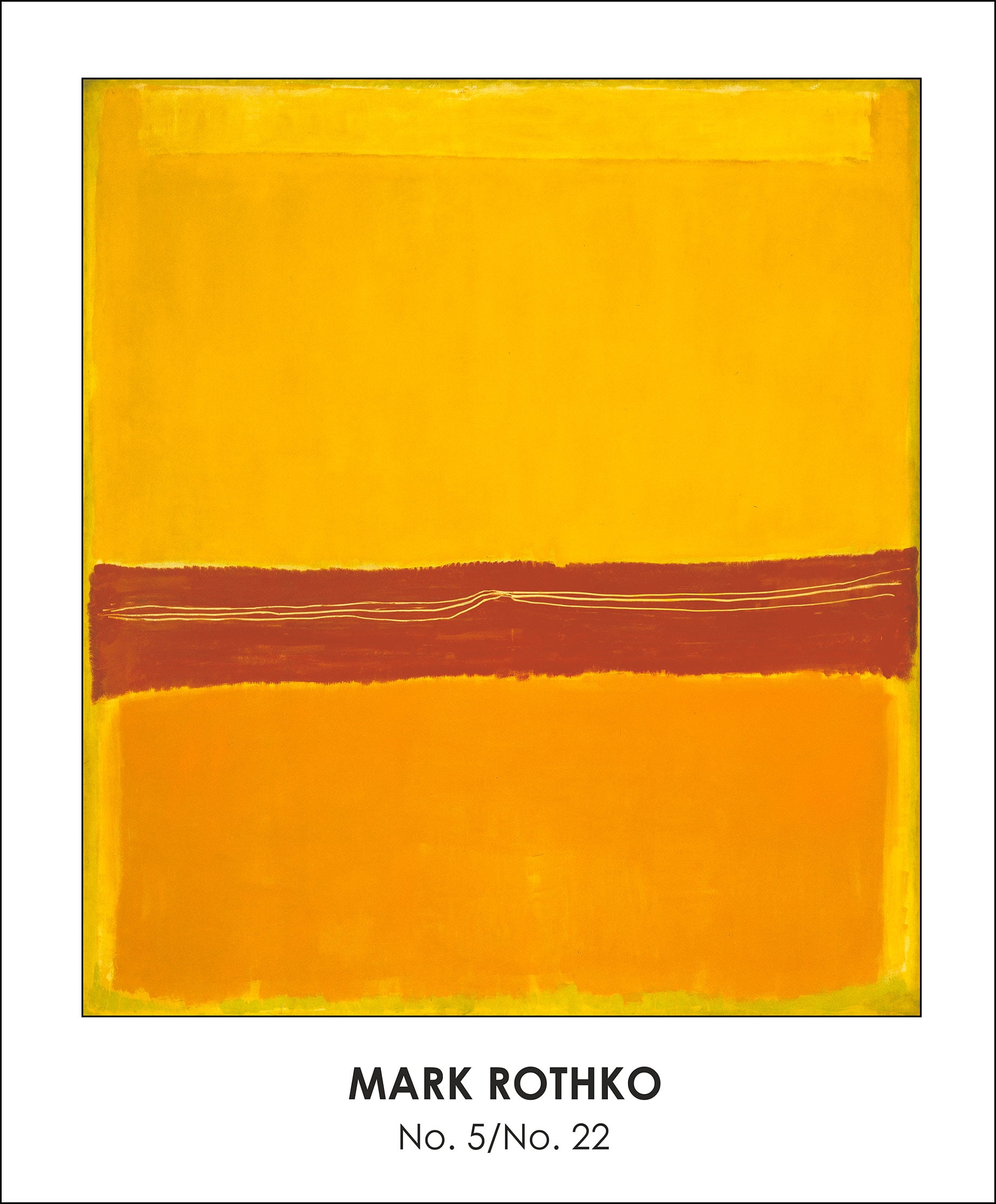 24x29in Rolled Canvas Mark Rothko - No. 5/No. 22 - Walmart.com