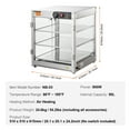 KFFKFF 3-Level Food Heating Showcase, 800W with Illumination for ...