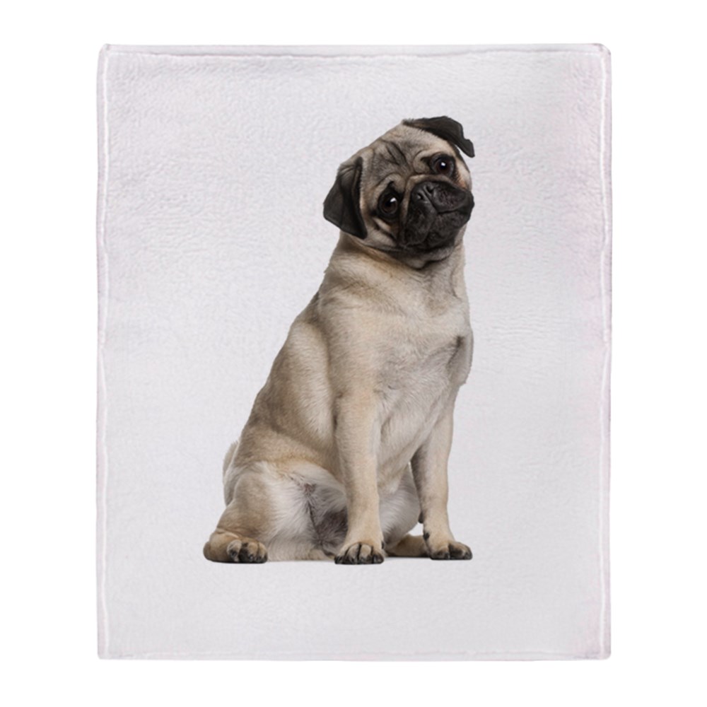 CafePress - Pug Throw Blanket - Soft Fleece Throw Blanket, 50"x60 ...