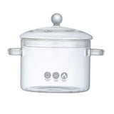CUTICATE Glass Cooking Pot with Lid Glass Pot Set Multifunctional ...