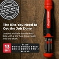 Ratcheting Screwdriver - 13-in-1 Multi Bit Screw Driver w/ ¼" Hex Shaft ...