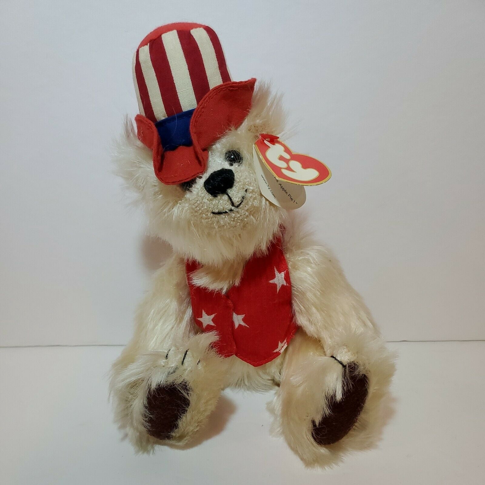 Ty Attic Treasures Uncle Sam 10" Jointed Plush Bear Patriotic 2000 ...