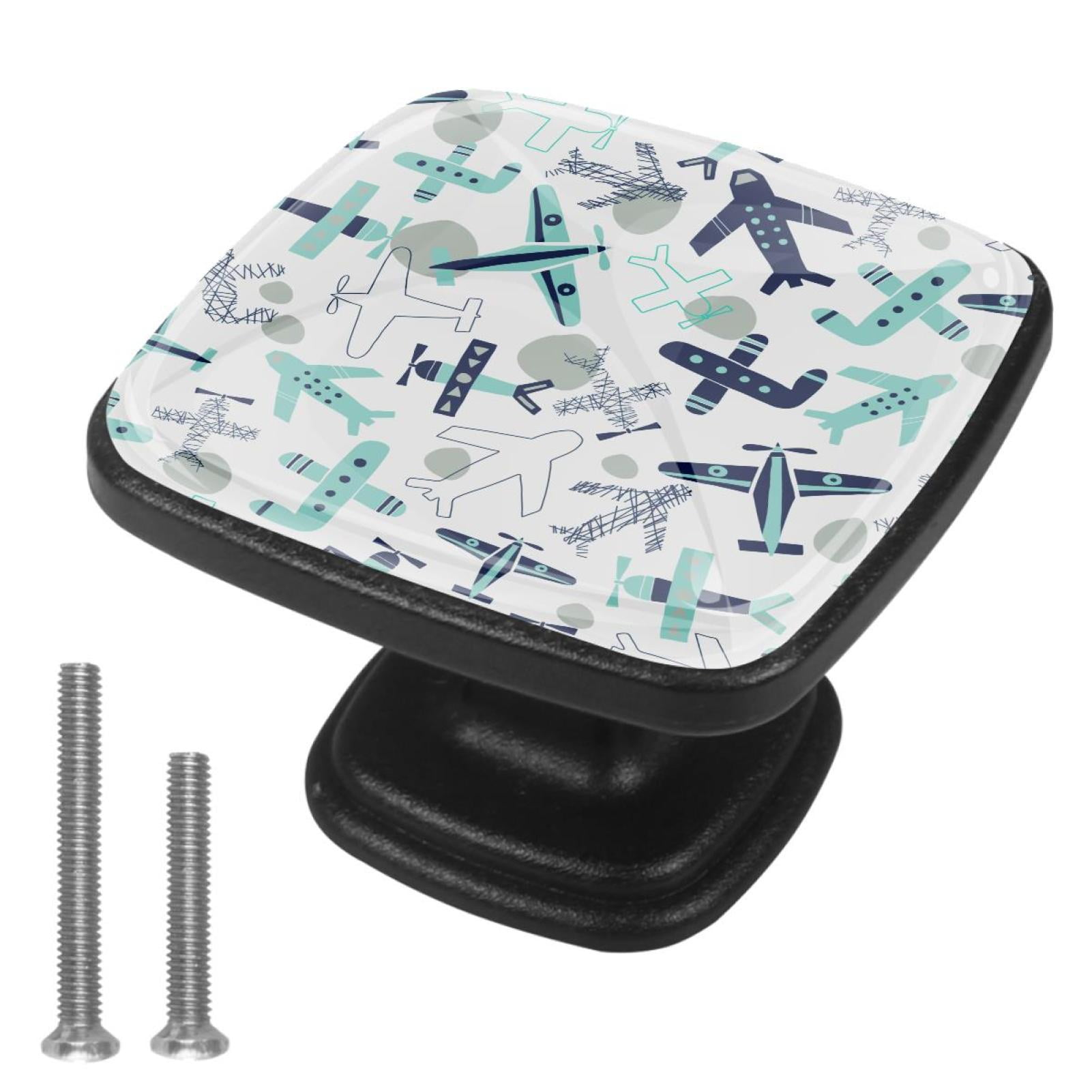 4 Pcs Cabinet Handle Drawer Pulls Cartoon Plane Pattern Knobs with ...