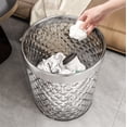 11/15 Liter Clear Plastic Trash Can, Open Top Round Trash Can Waste ...