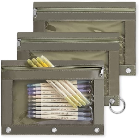 3 Packs - Each Holds 100 Colored Pencils or 50 Gel Pens with Zipper ...