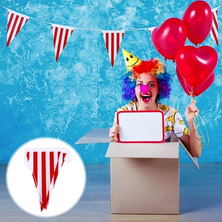 Circus Carnival Stripe Banner 3pcs String Flags Chic Party String Flags ...