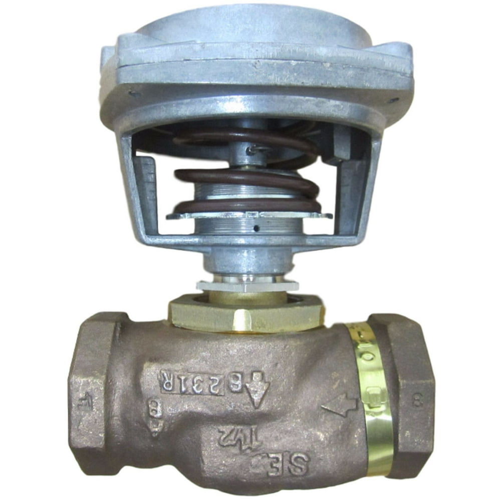 Barber Colman 1 1/2" 2 Way Valve W/ VB72130410 Pneumatic Damp Actuator ...