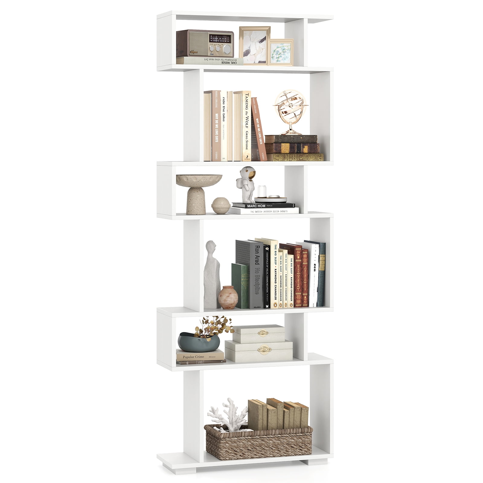 Click here for Costway 6-Tier Storage Bookshelf S-Shaped Geometri... prices