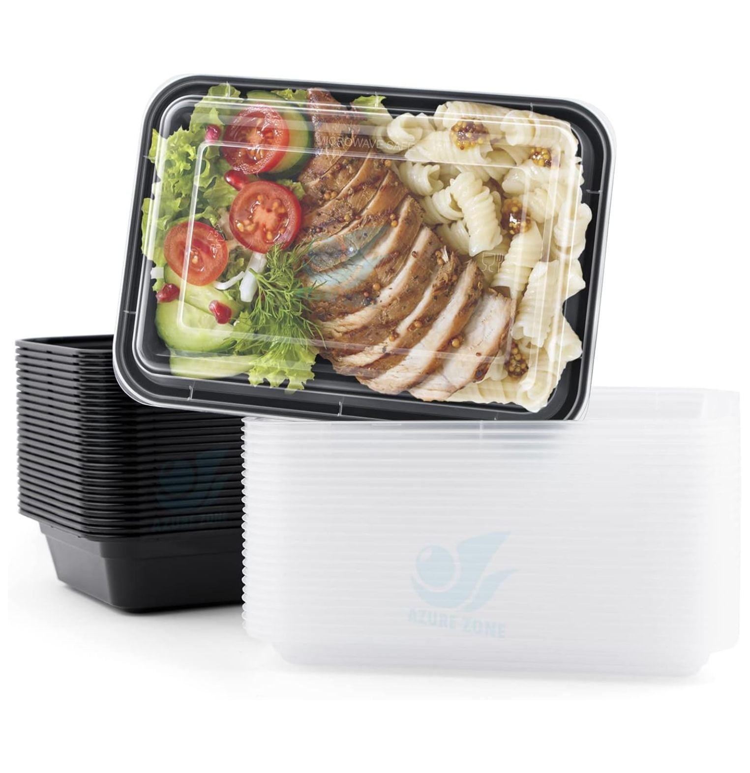 Recipiente rectangular para comida preparada de 28 oz, paquete de 25 ...