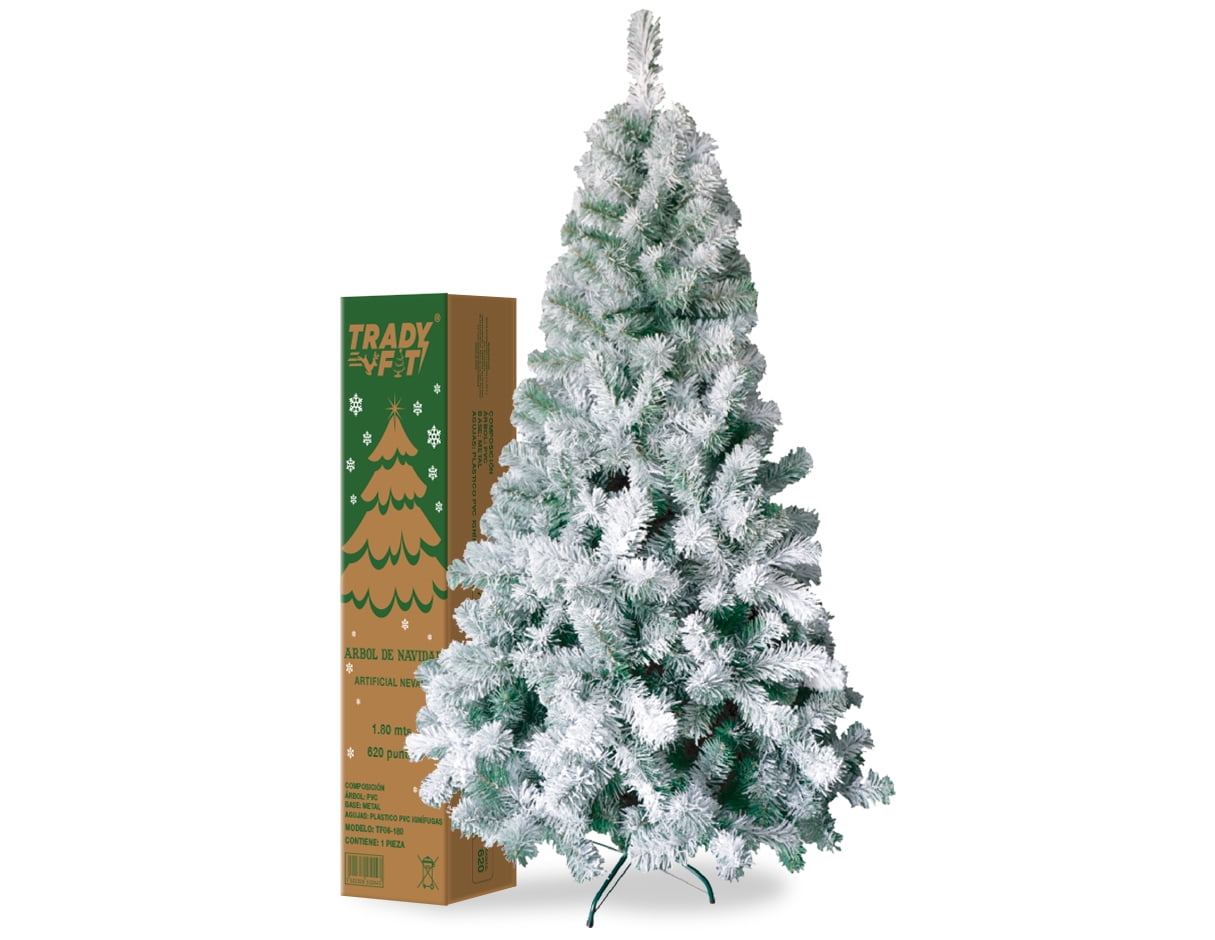 ARBOL DE NAVIDAD VERDE NEVADO 180 CM FRONDOSO TRADY FIT | Walmart en línea