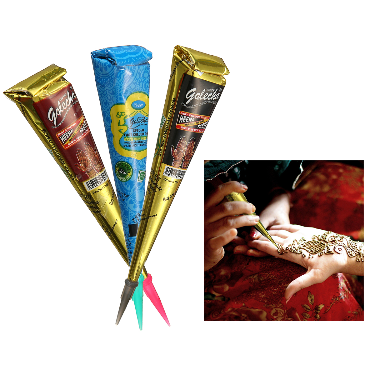 Buy 4/6 Colors Temporary Tattoo Set Skymore Indian Henna Tattoo Paste Stickers Safe Accessories ...