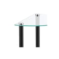 mDesign Black/Clear 3-Tier Glass Corner Tower Shelves - Walmart.com