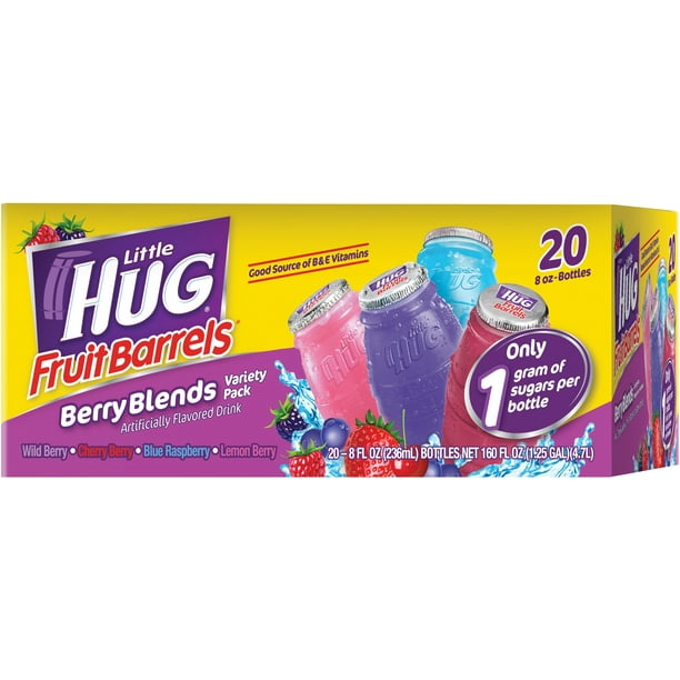 Little Hug Fruit Barrels Berry Blends 20 Count Variety Pack Fruit Drink ...