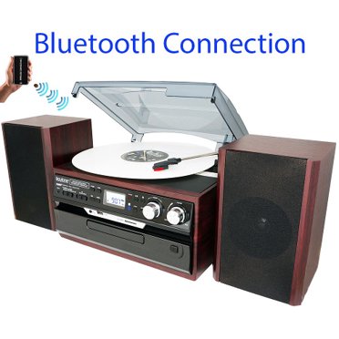 TechPlay 3 Speed Turntable, Programmable MP3 CD Player, USB/SD, Radio ...