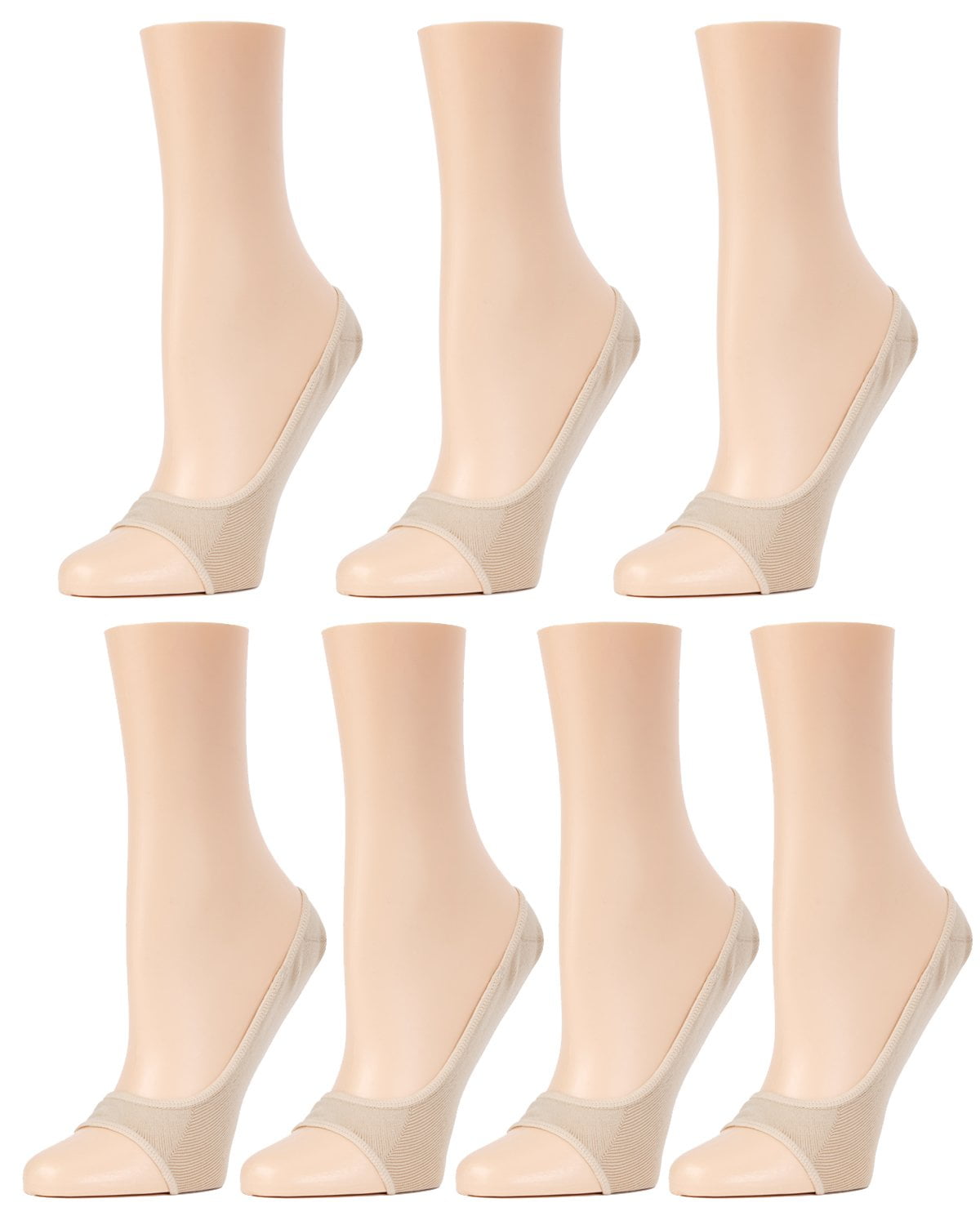 MeMoi Micro Liner Open-Toe No-Show Shoe Liners 7-Pack - Mens - Male ...