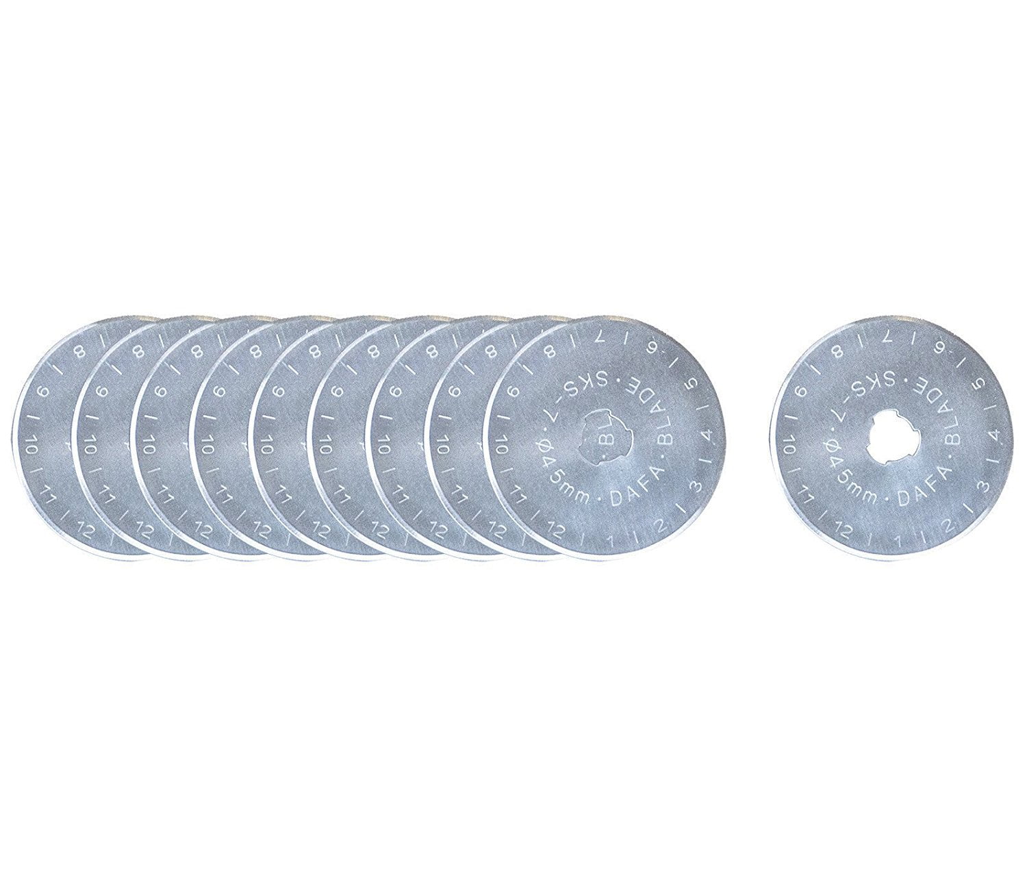 45mm Rotary Cutter Blades, 10-Pack Ultra Sharp SKS-7 Steel, Fits Most ...