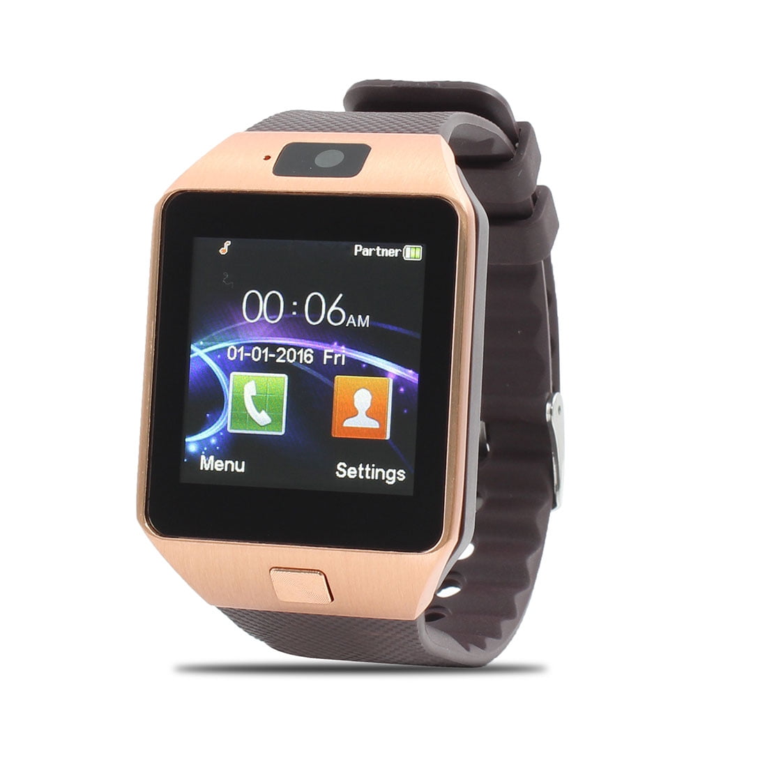 DZ09 Anti-lost SIM Card MP3 Player Smart Watch Gold Tone for IOS ...