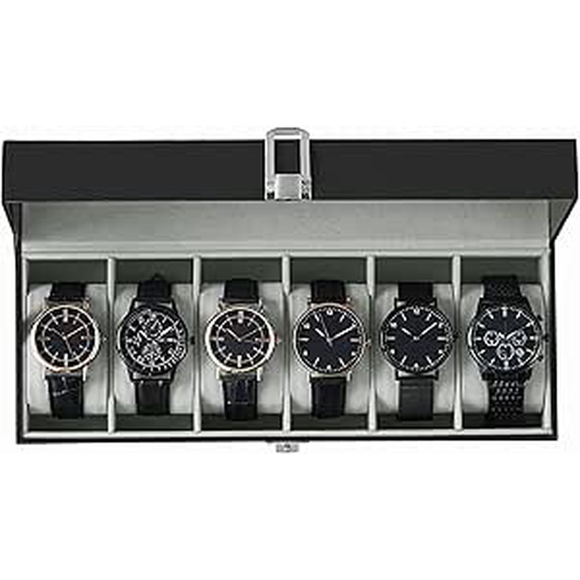 Click here for Generic Sleek 6-Slot Watch Box  Large Glass Lid  R... prices