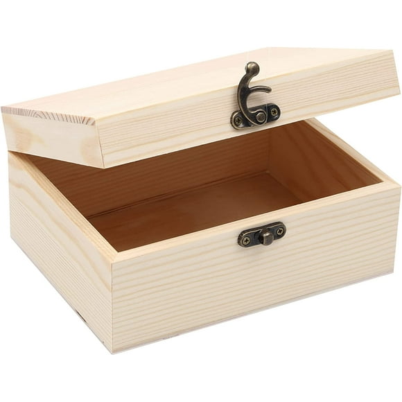 Wooden Box Hinged Lid