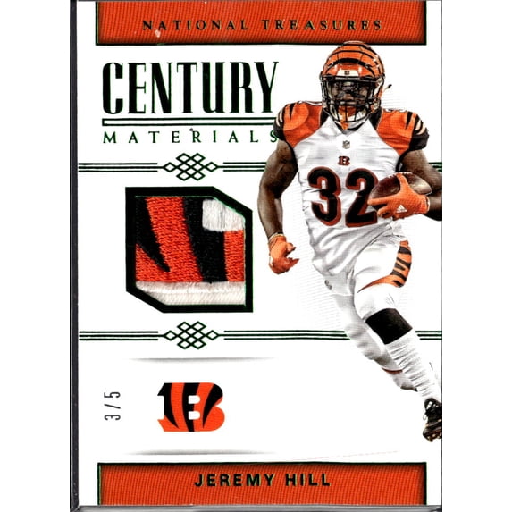 2018 Panini National Treasures Century Materials Jeremy Hill #75 /5 ...