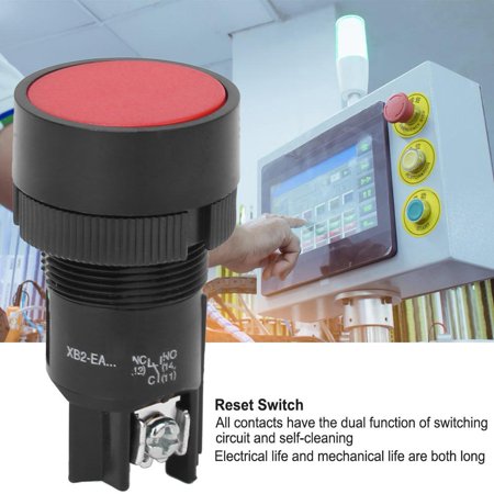ANGGREK Push Switch,Push On Off,10 Pcs Push Button XB2-EA Serial Control Switch 660V 10A Reset ...