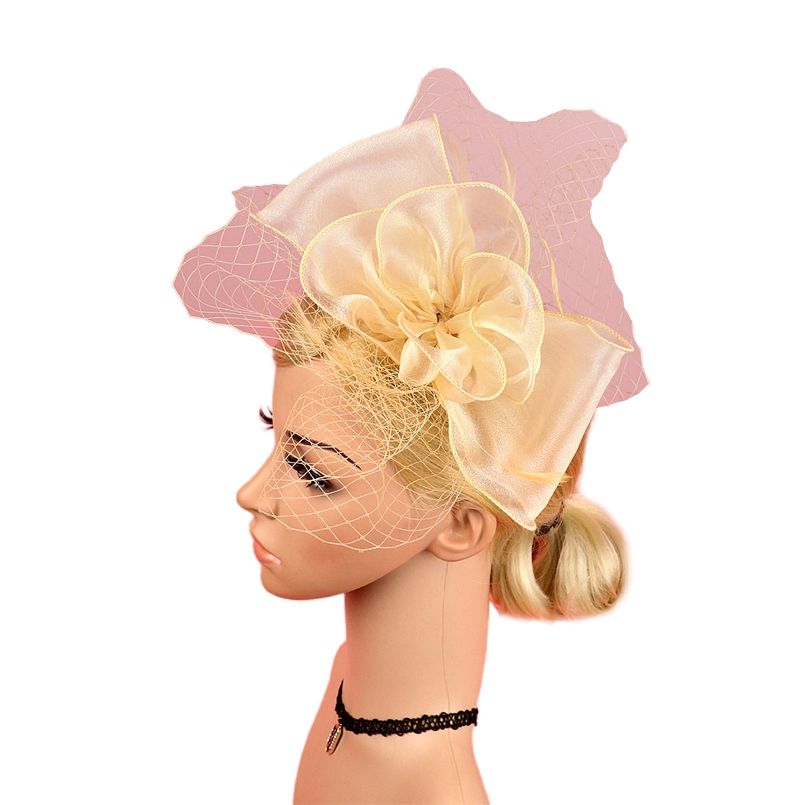 Party Fascinator Hat Mesh Fishnet Bow-knot Vintage Royal Style Wedding ...