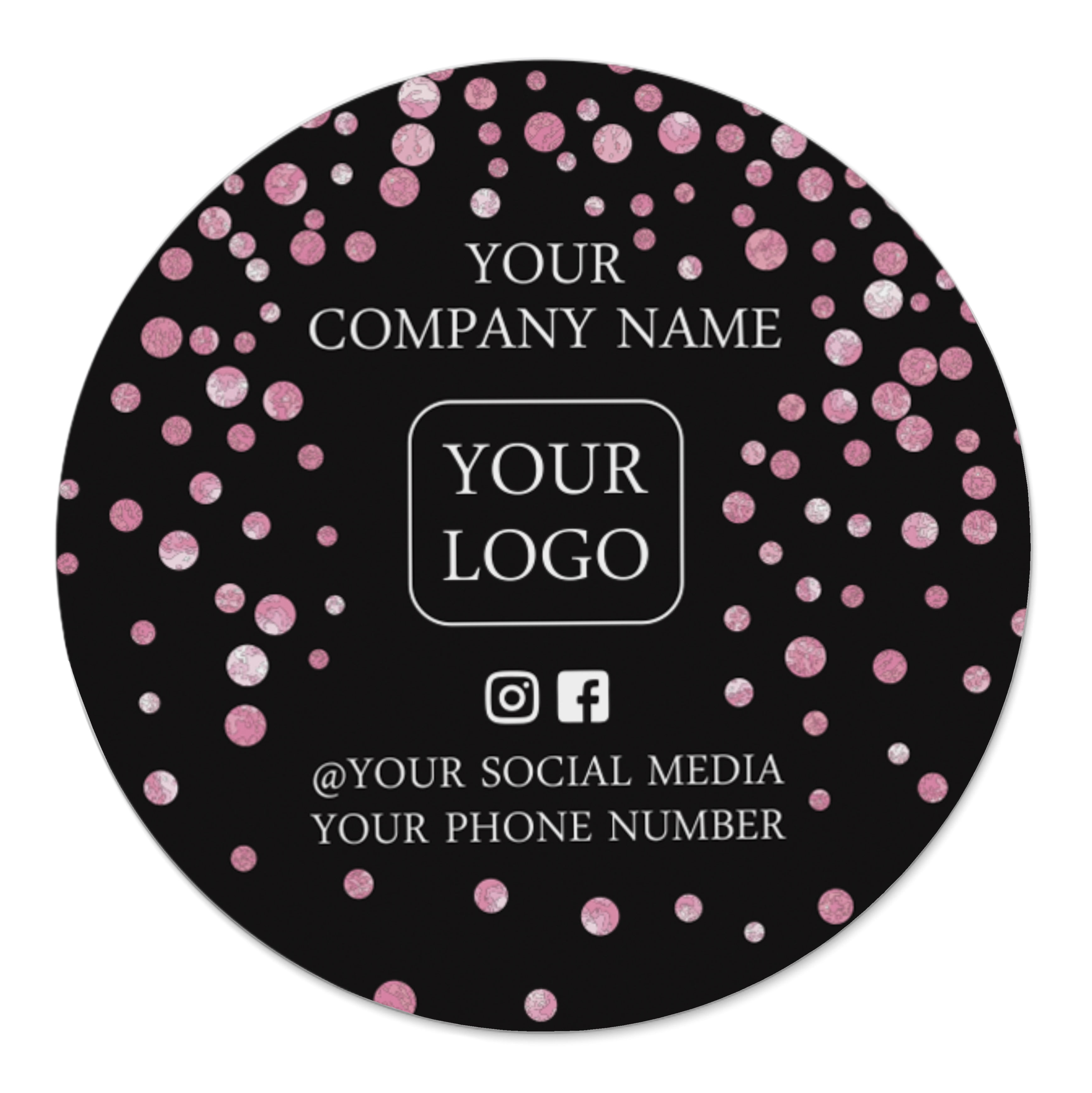 Printtoo Label Stickers for Small Business -100 RoundCustom Vinyl ...