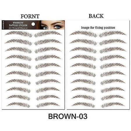 6d Eyebrow Tattoo Sticker Waterproof Lasting Makeup Water-based Brown ...