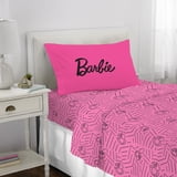 Barbie Kids Twin Sheet Set, Pink, Microfiber Polyester, 3-Piece Bedding ...