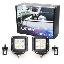 Front Grille LED Pod Light Fog Lamp Kit For Jeep 2007-17 Wrangler JK ...