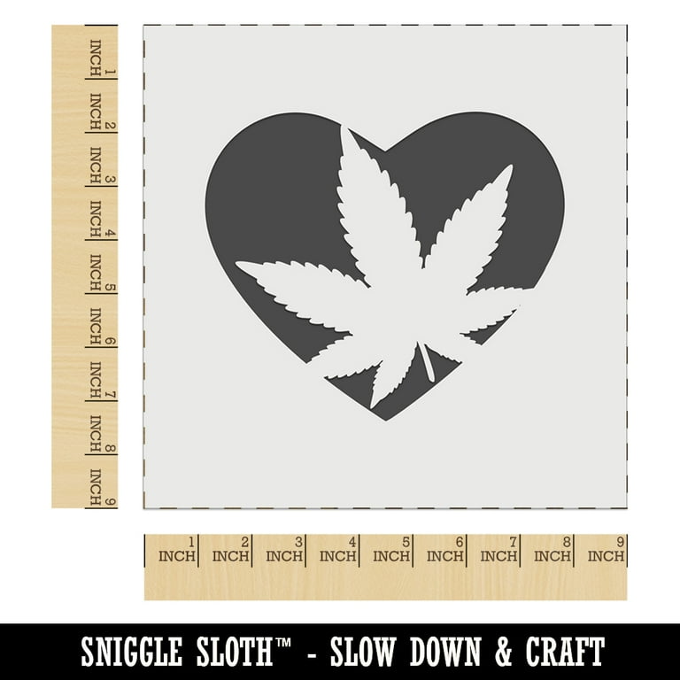 Pot Leaf Stencil