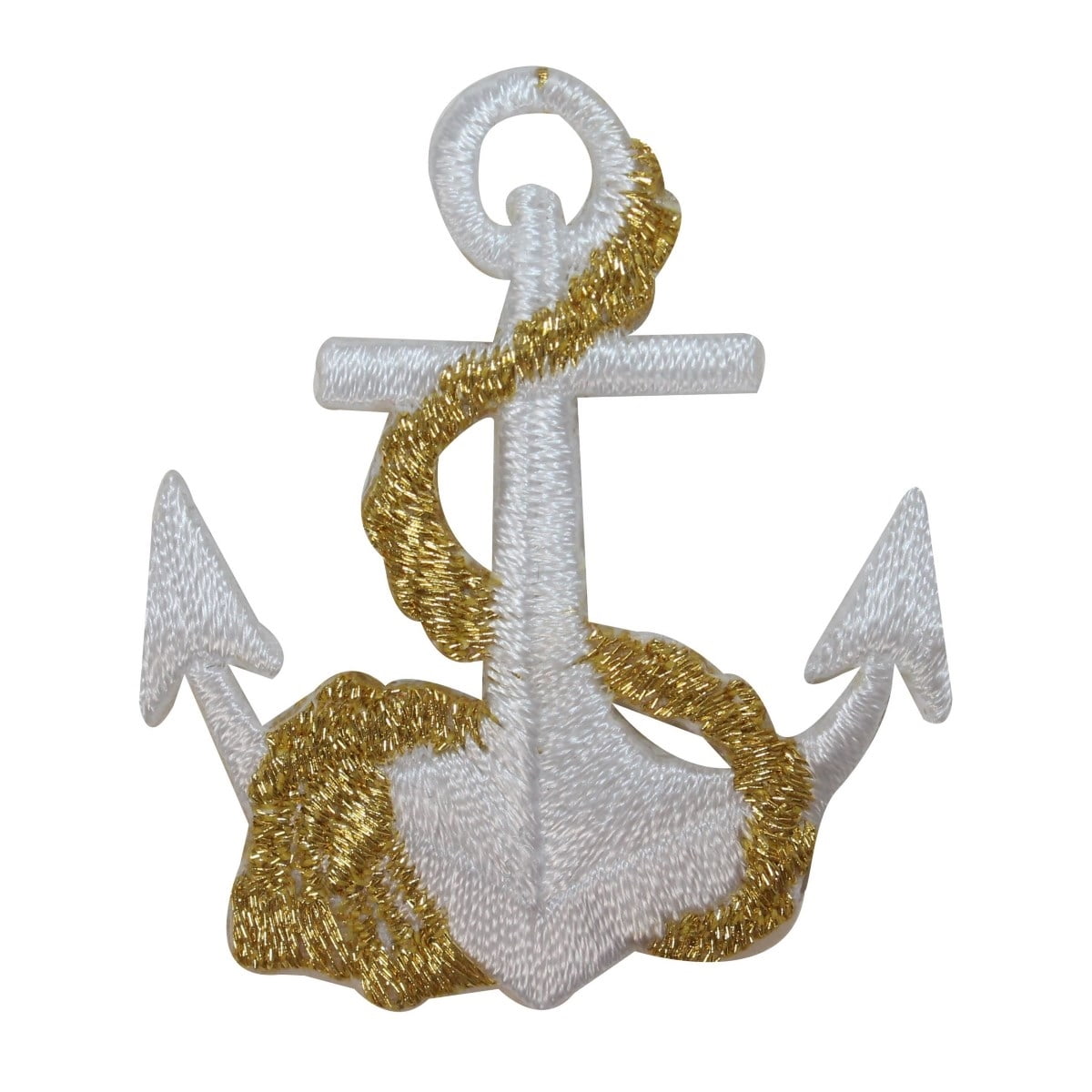 ID 2618 Anchor With Gold Chain Patch Nautical Boat Embroidered Iron On ...
