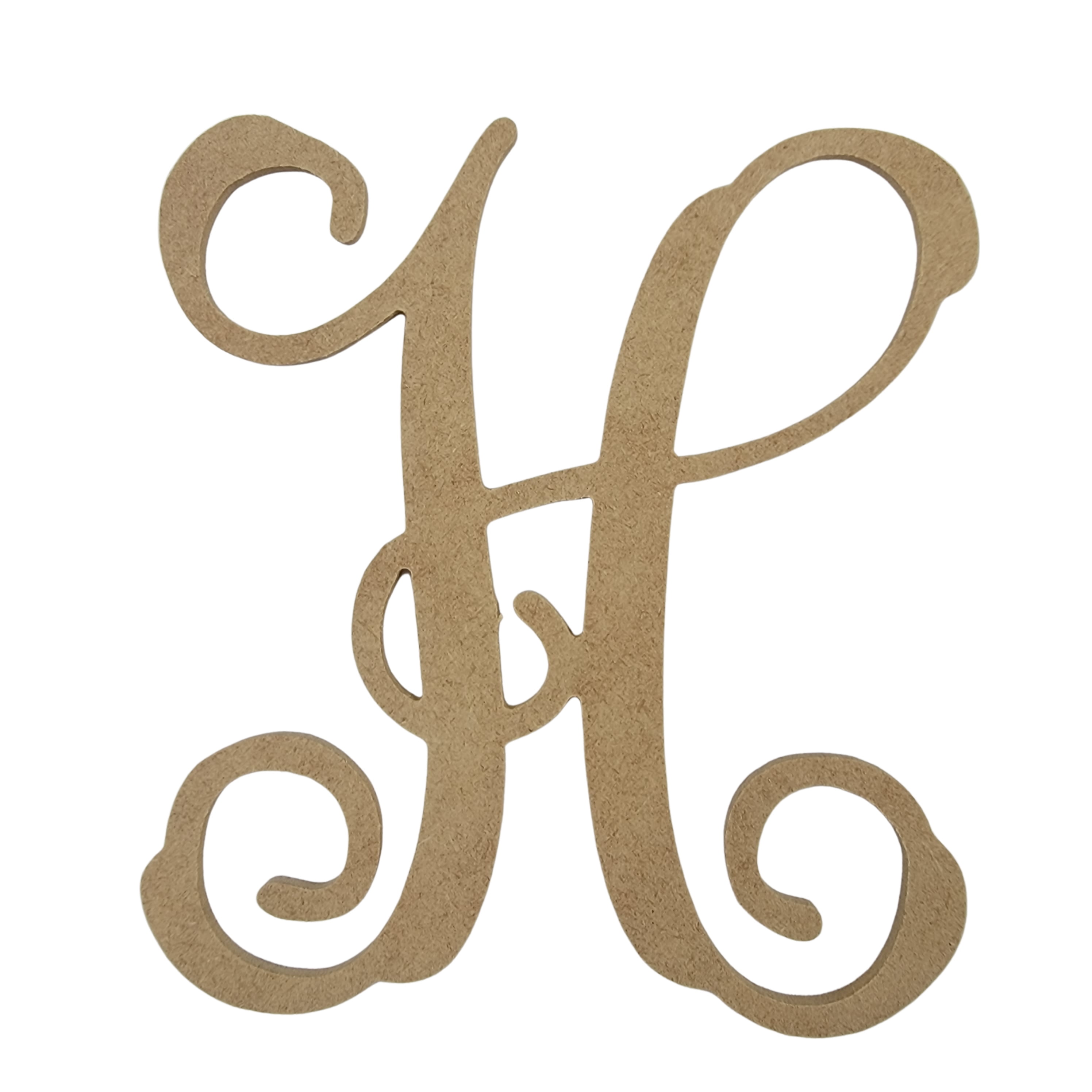 Wooden Letter Unfinished, Vine Font, Craft Cutout - Walmart.com