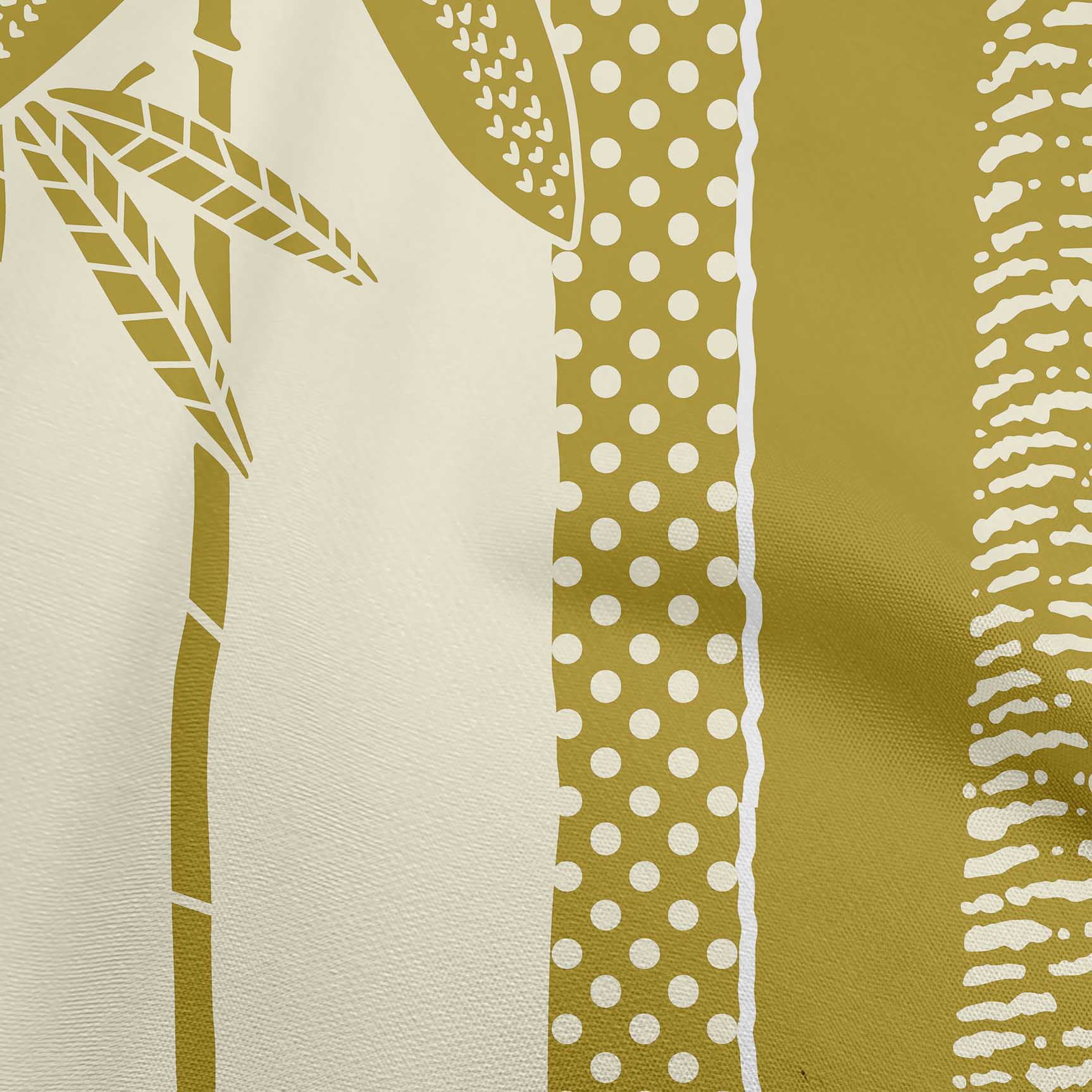 oneOone Cotton Cambric Olive Green Fabric Tropical Sewing Material ...