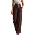 Maqroz Dress Pants for Women High Rise Straight Leg Trousers Elegant ...