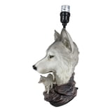 Alpha Wolf Akela Table Lamp, Gray Wolf Decor, Wildlife Full Moon ...
