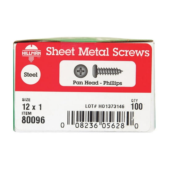 Hillman Group RSC 56210 0.5 in. No.6 Phillips Pan Sheet Metal Screw ...