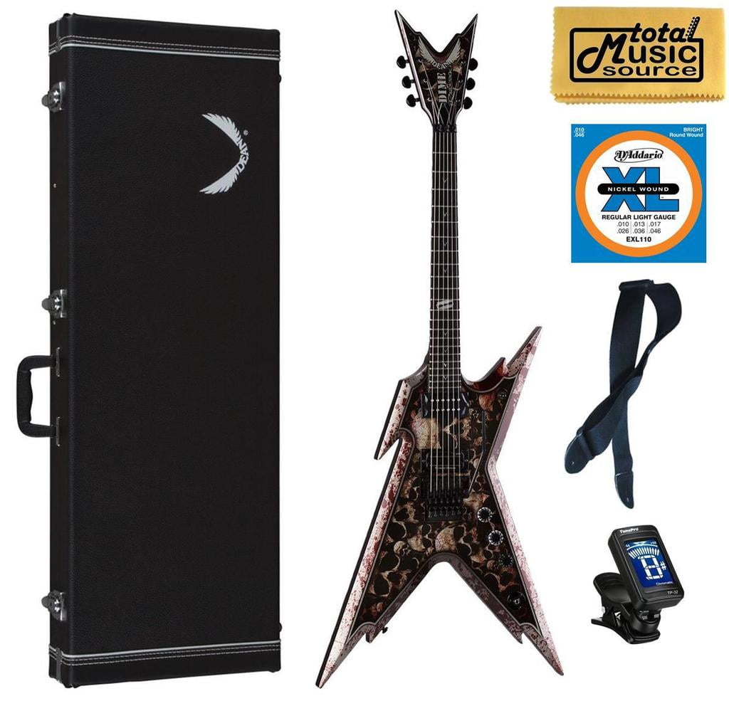 Dean Dimebag Razorback SKULLZ Electric Guitar FREE Case Strings Tuner ...
