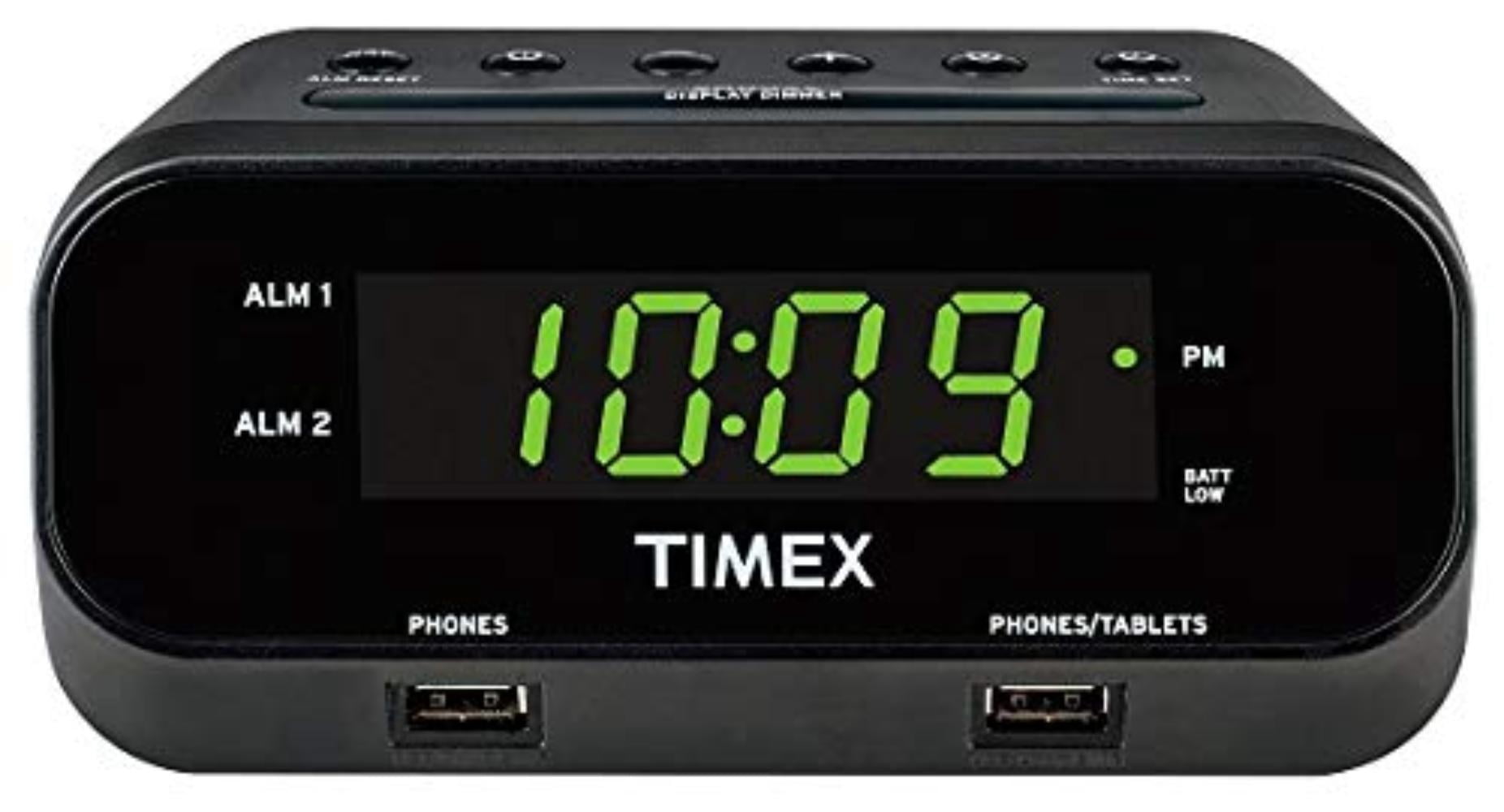 T129B RediSet Dual Alarm Clock With Dual USB Charging And Extreme T129B RediSet Dual Alarm Clock With Dual USB Charging And Extreme