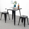 18 Inch Industrial Metal Stools Set of 2, Short Stackable Classroom ...