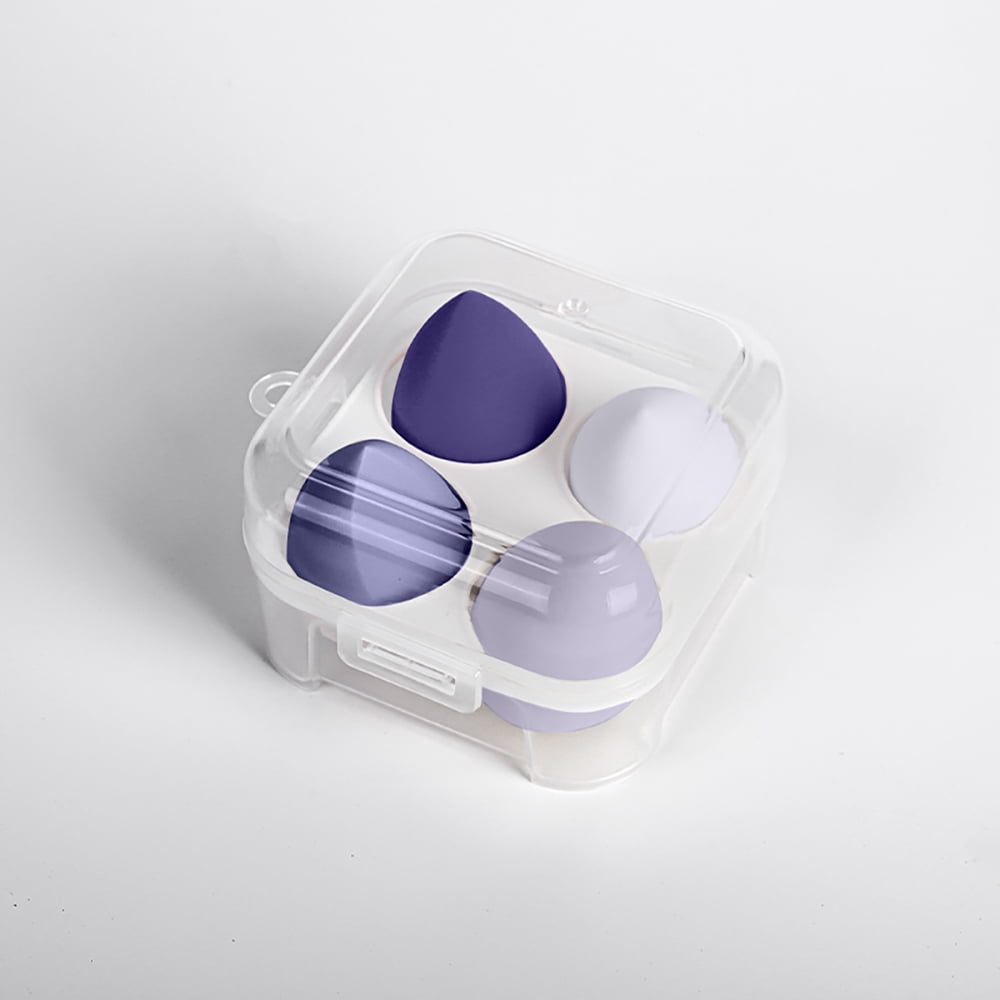 ZIYIMEI 4 in a Box Grape Purple Makeup Sponge, Foundation Powder Puffs ...