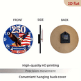 2D flat, a 10 - inch wooden silent wall clock, USA Eagle Anniversary ...