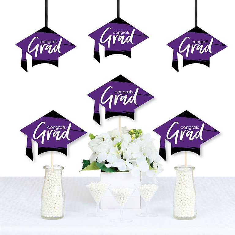 Purple Graduation Cap Decor