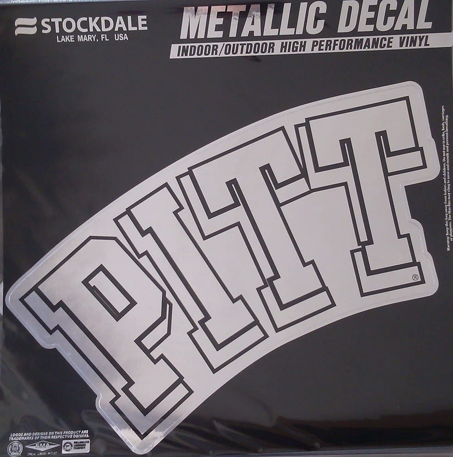 University of Pittsburgh Panthers Pitt 12 Inch Decal Sticker, Metallic ...